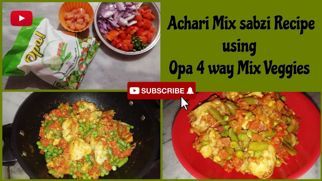 Mix sabzi/Vegetables | Opa 4 way mix review | Blush Creations - YouTube
