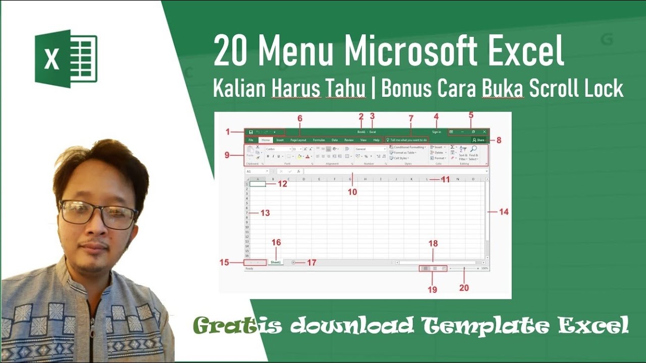 20 Menu Microsoft Excel Kalian Harus Tahu | Bonus cara Buka Scroll Lock ...