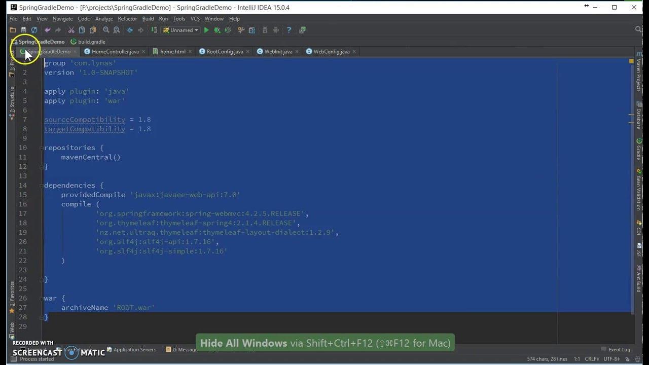 Spring MVC Application With Gradle - YouTube
