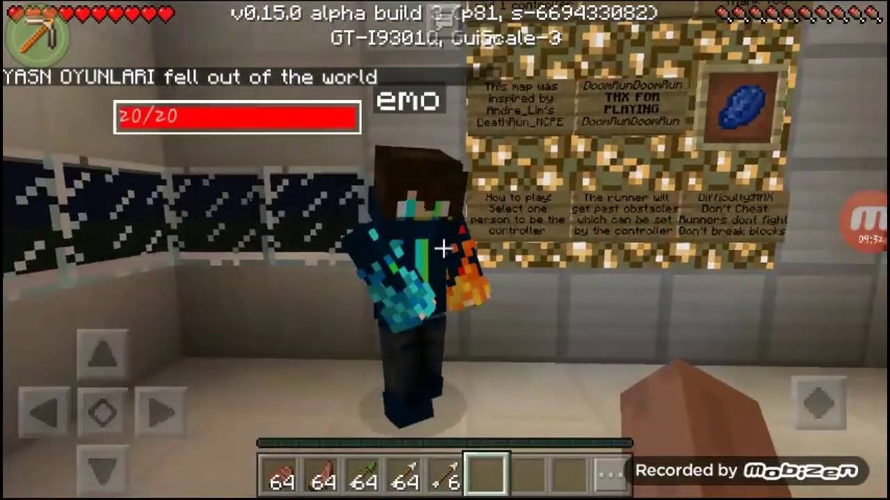 MİNECRAFT PE DOOM RUN - EMOYLA - YouTube