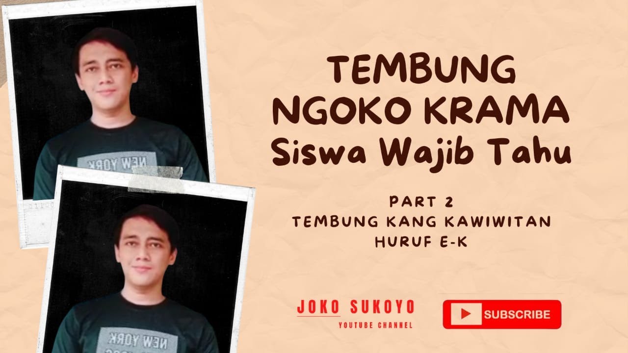Kosakata Bahasa Jawa: Tembung Ngoko-Krama dan Artinya - YouTube