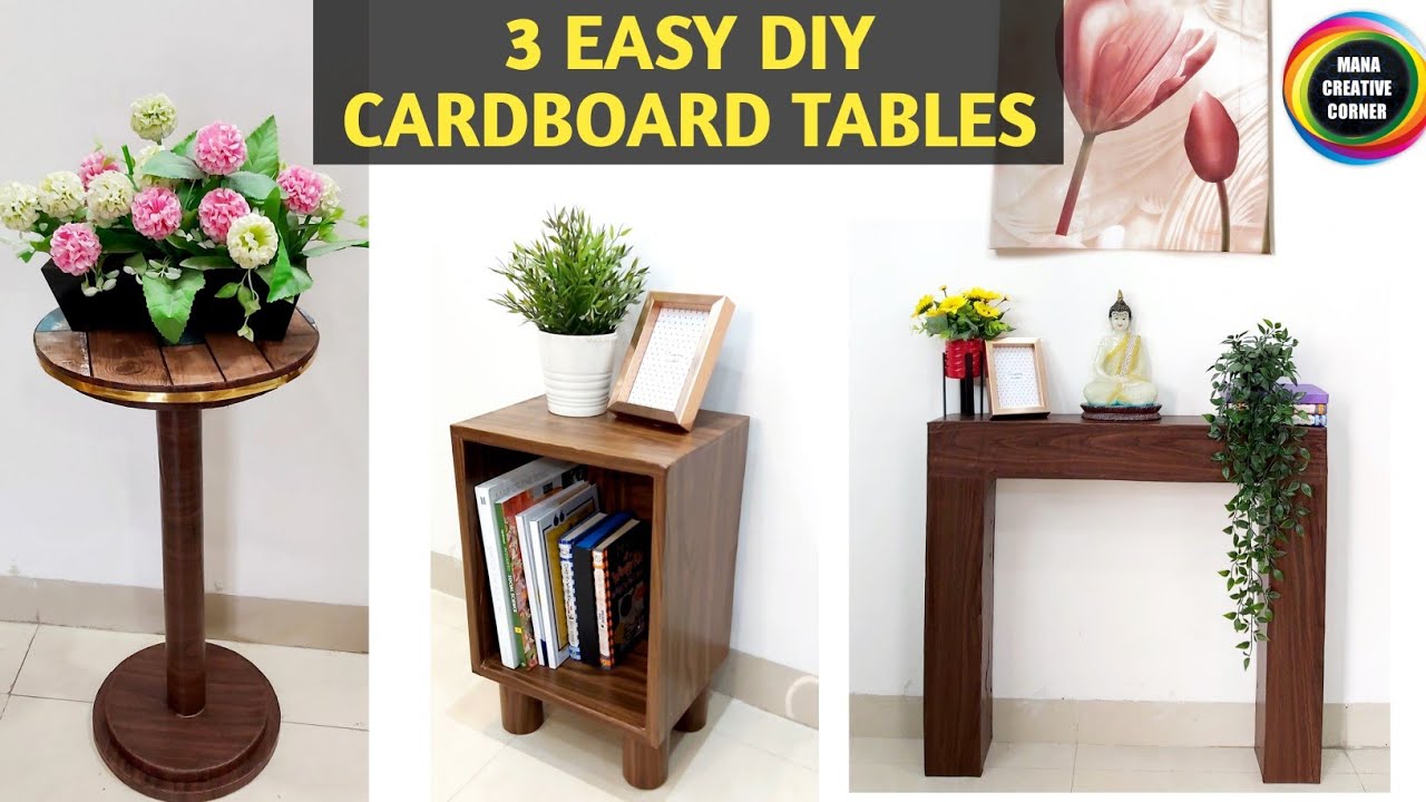 3 EASY DIY TABLE IDEAS THAT YOU CAN MAKE AT HOME/3 CARDBOARD BOX ...