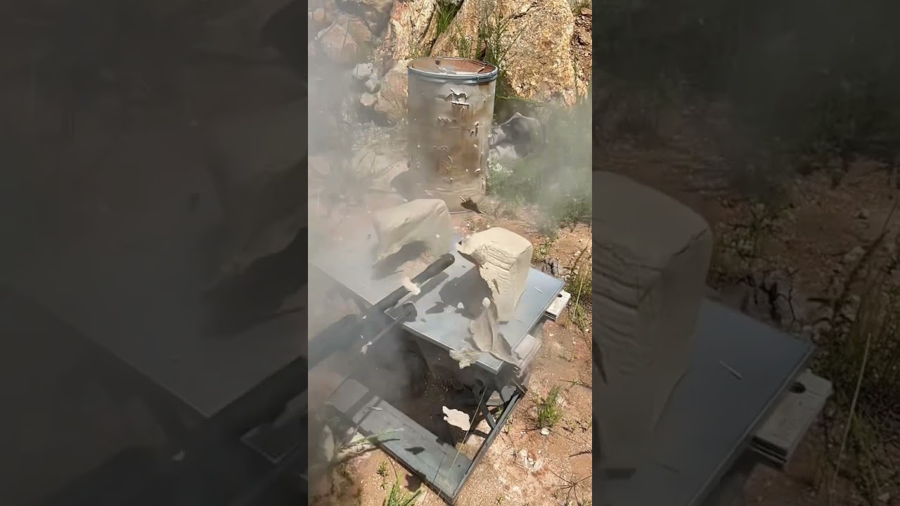 50 BMG Muzzle Blast Damage Test (50lbs Of Clay) - YouTube