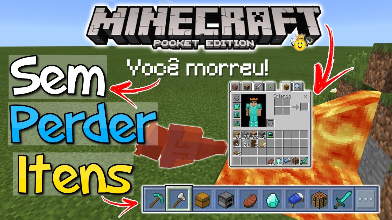 ⭐️Como Continuar com os itens depois de Morrer no Minecraft - YouTube
