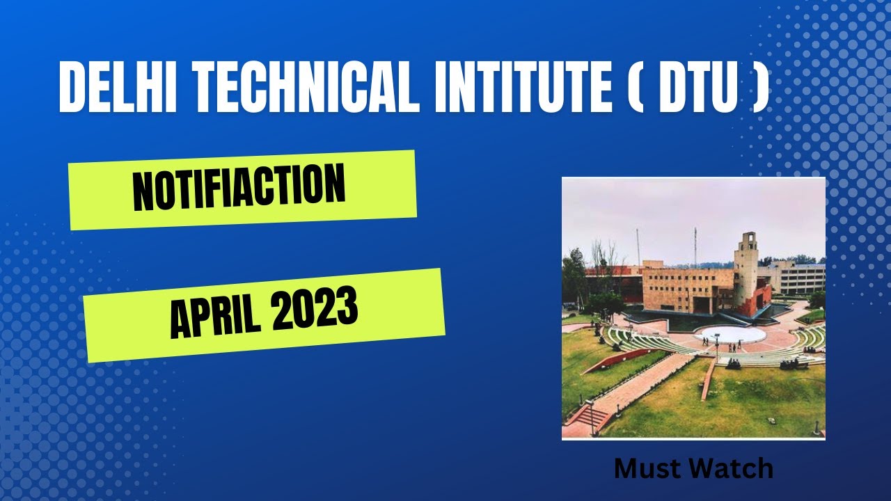 DTU Notification - YouTube