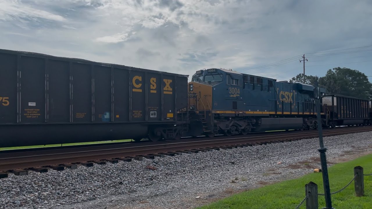 CSX 935 Leads CSX C015-21 SB Loaded Coal Train With Mid DPU Plus Rare Company Coal Cars Folkston ...
