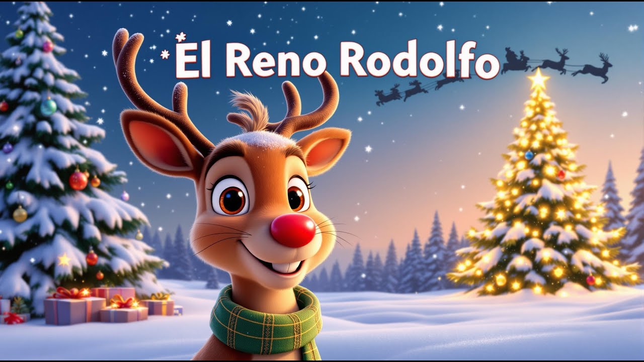 🦌El Reno Rodolfo 🎅🦌🌲| Canción popular navideña | Villancico para niñas ...