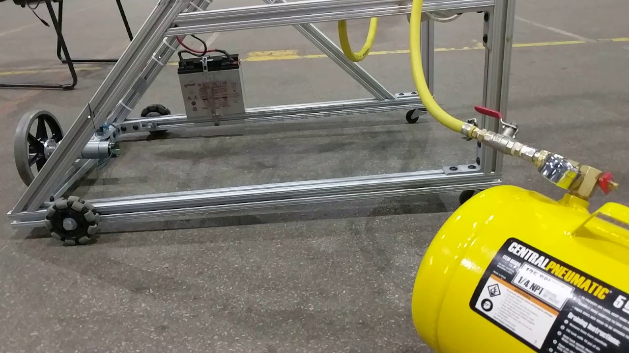 Field Goal Kicking Pneumatic Robot - YouTube