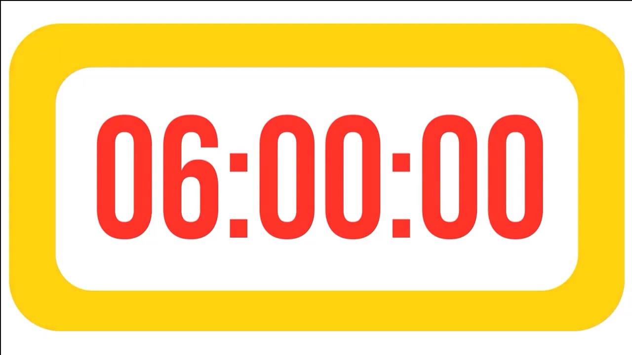 360 Minutes 06 00 HoursCountdown Timer Clock with Alarm Sound⏰🔔 - YouTube