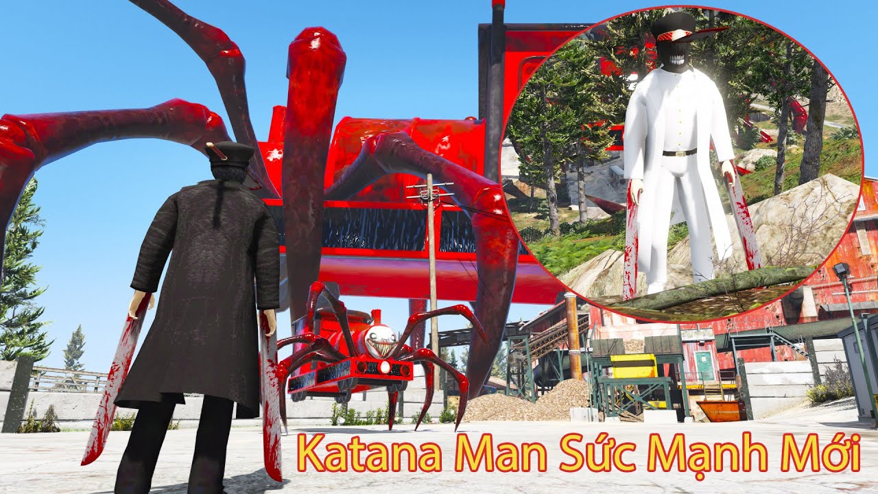 GTA 5 Mod - Katana Man Gặp Choo Choo Charles Để Nâng Cấp Lên Sức Mạnh ...