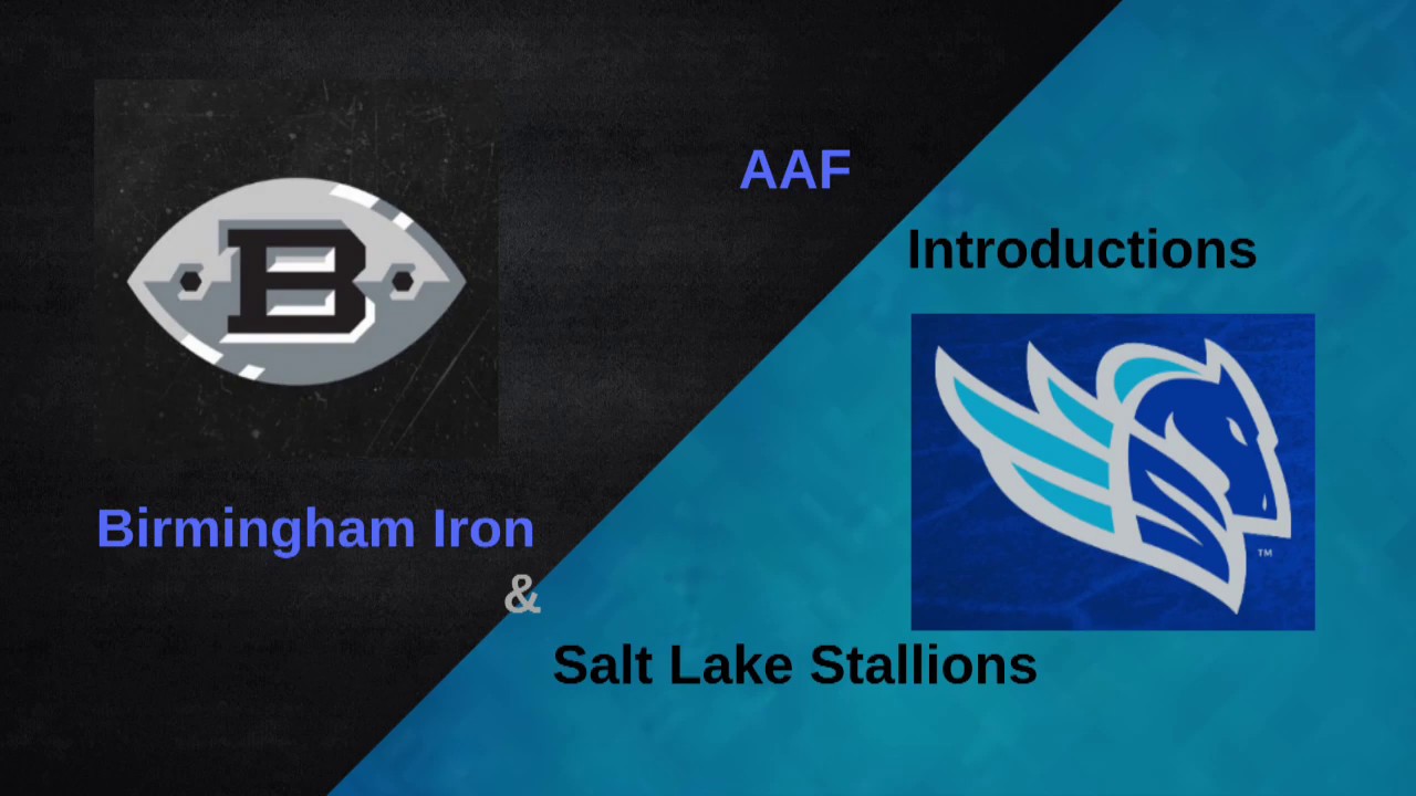 AAF Introductions:Birmingham Iron and Salt Lake Stallions - YouTube
