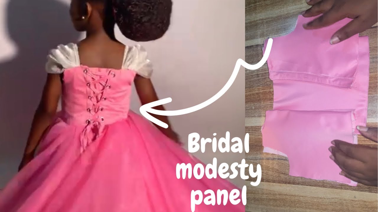 How to create bridal modesty panel for kids - YouTube