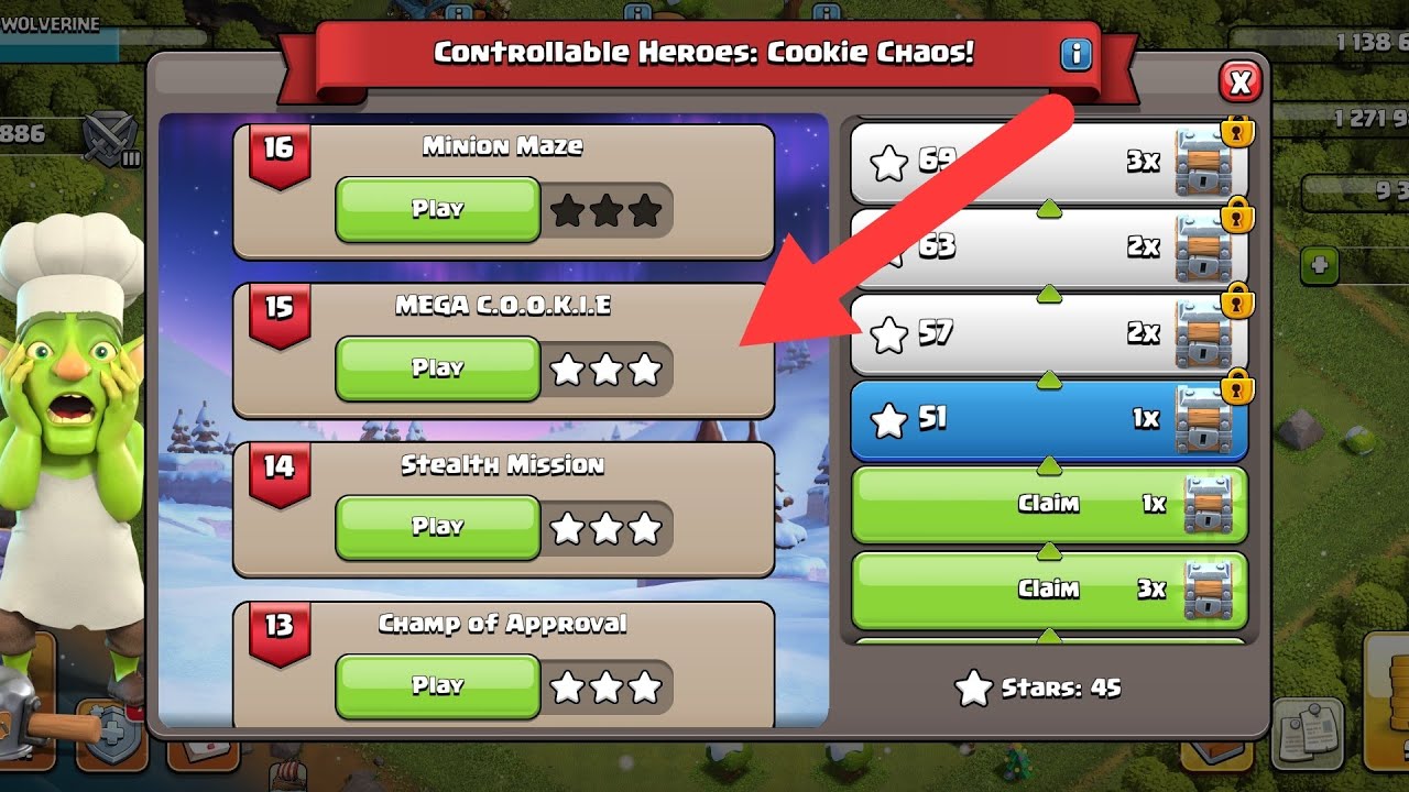 Level 15 Easy Method | Controllable Heroes: Cookie Chaos Clash Of Clans ...