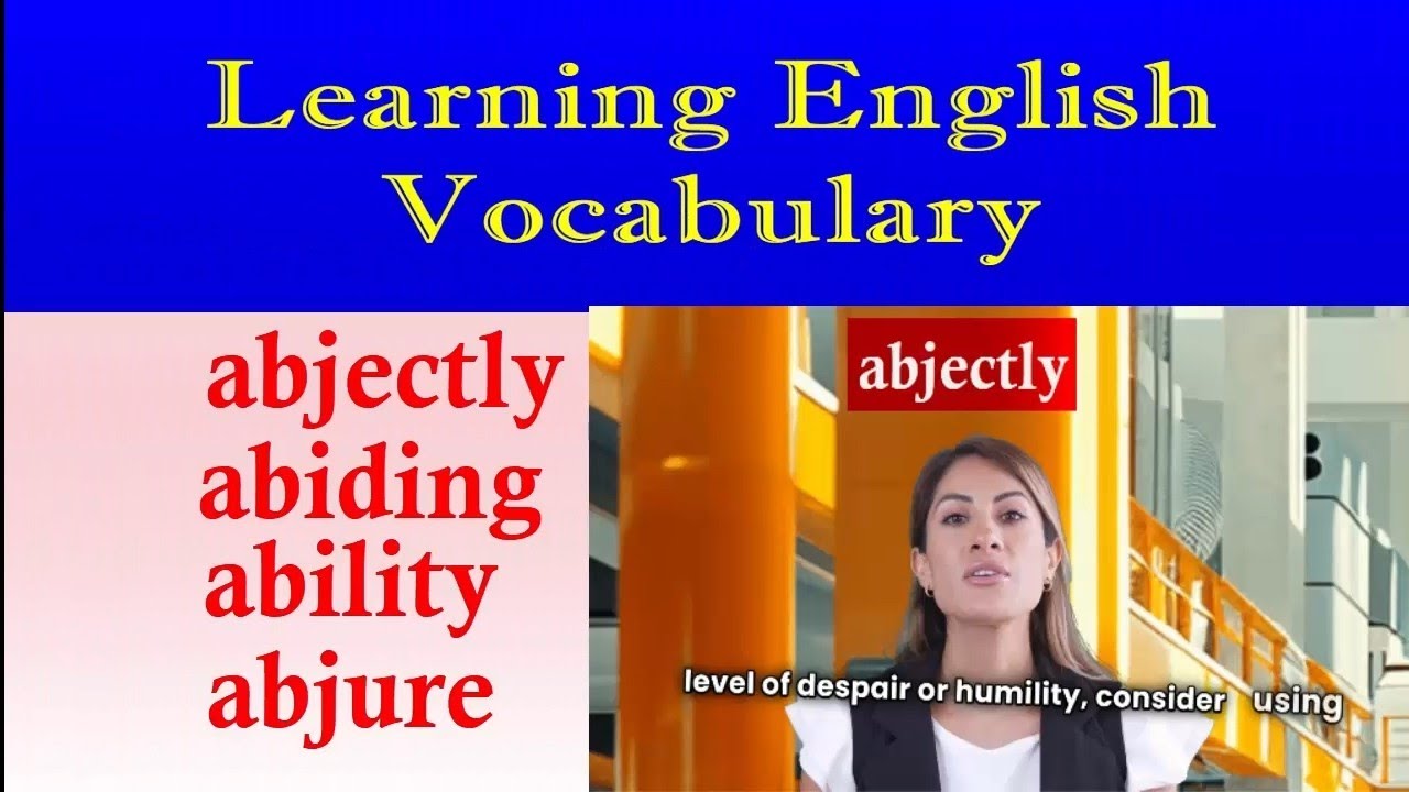 English vocabulary words, learning daily English vocabulary - YouTube