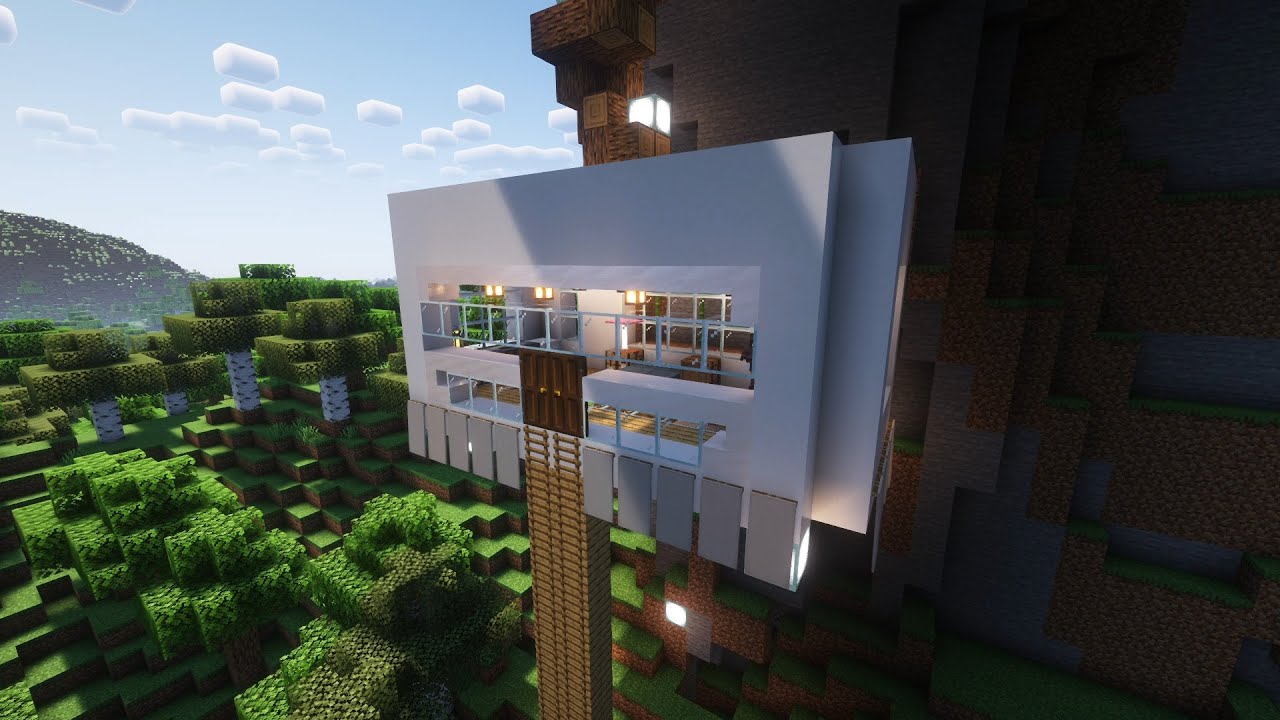 Minecraft Creative: How To Make A Floating Modren House - YouTube