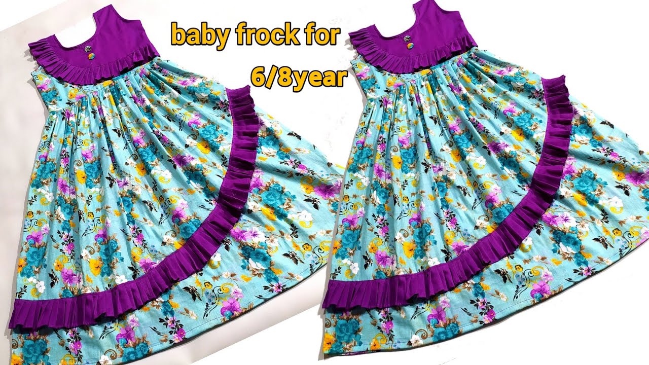 অল্প কাপড় দিয়ে নতুন ডিজাইনের বেবি ফ্রক তৈরি|Baby Frock Design Cutting ...