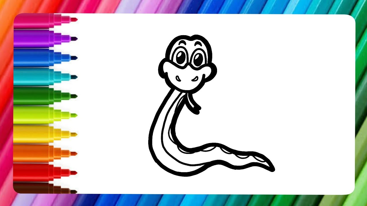 Soy una Serpiente Dibuja y colorea 🎨 Dibujos Para Niños 🖌️ Aprende los ...