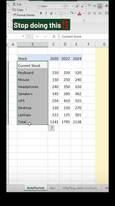 Stop Formating Like This In Excel Exceltrick2024 Excelshortcuts Newexcel Shorts Viralvideo