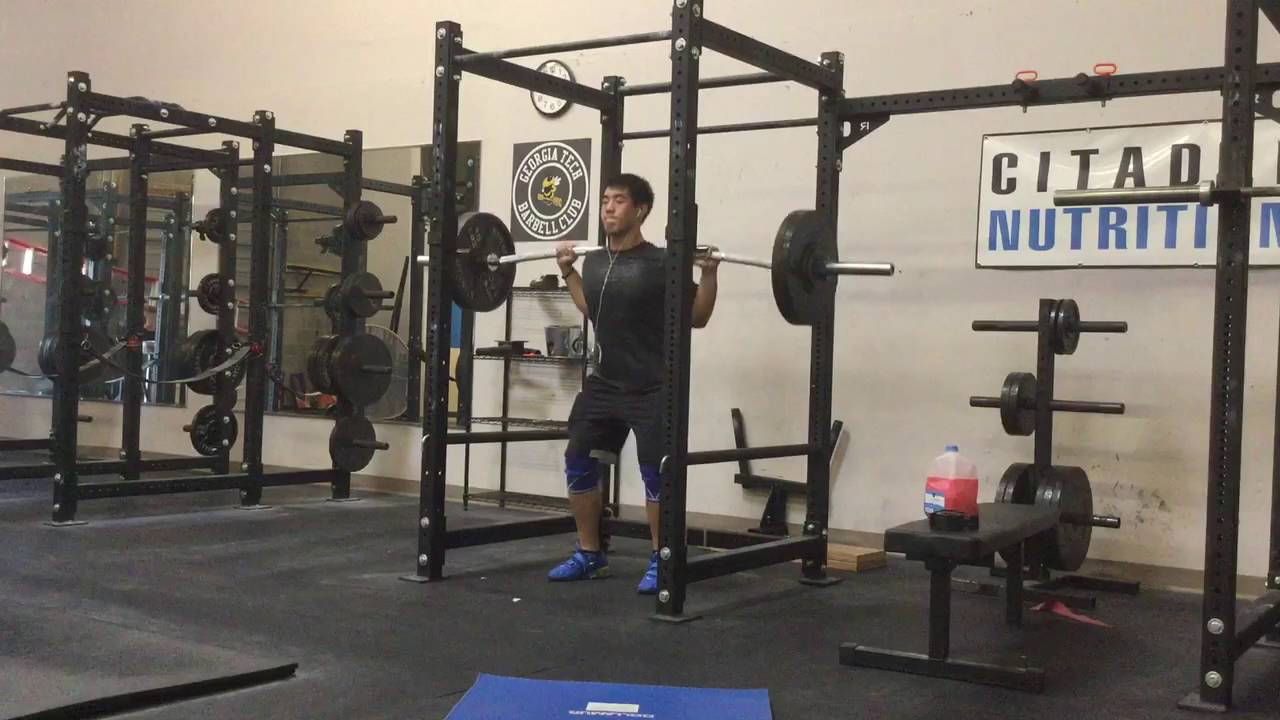 Slow eccentric squat: 240x8 (4th) - YouTube