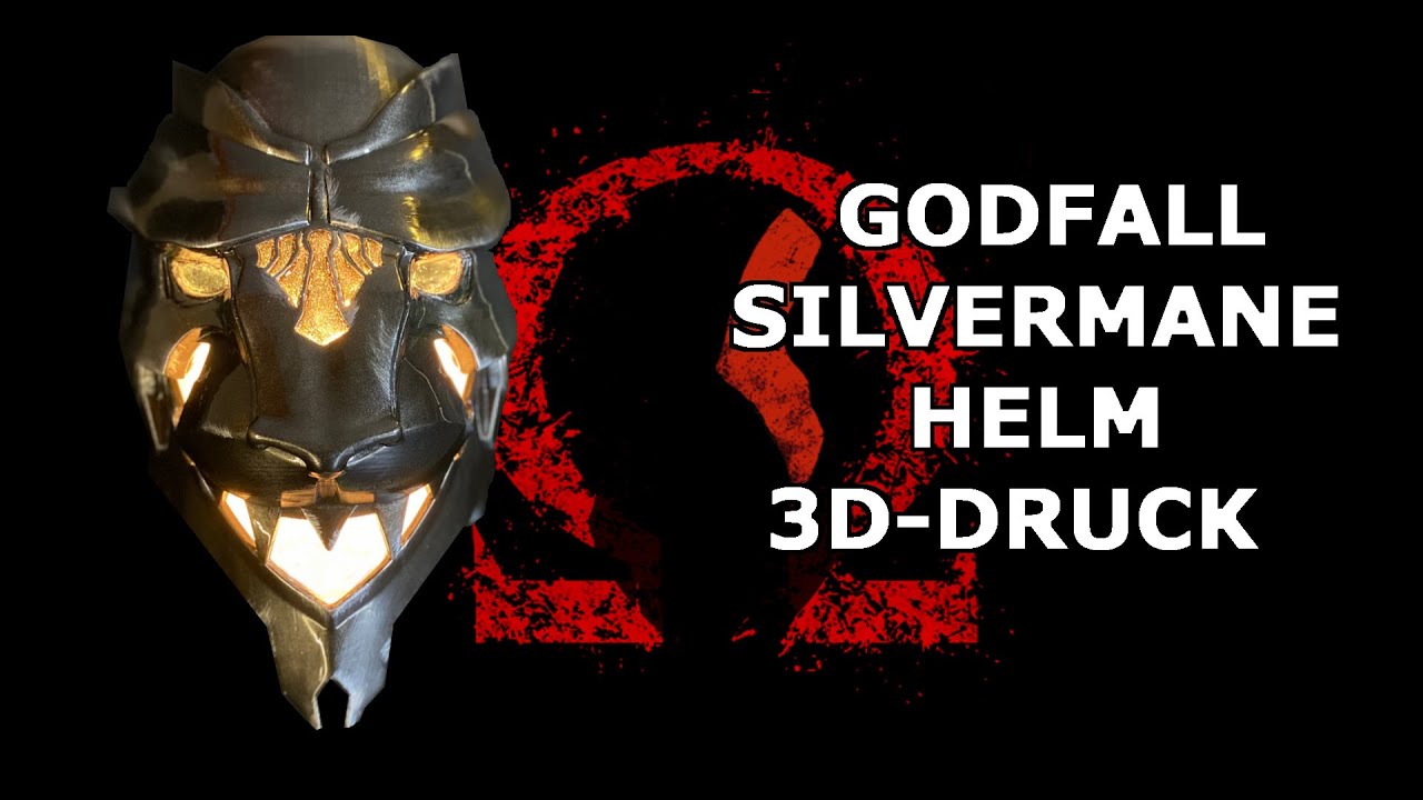 Godfall Silvermane Helm - 3D Gedruckt - YouTube