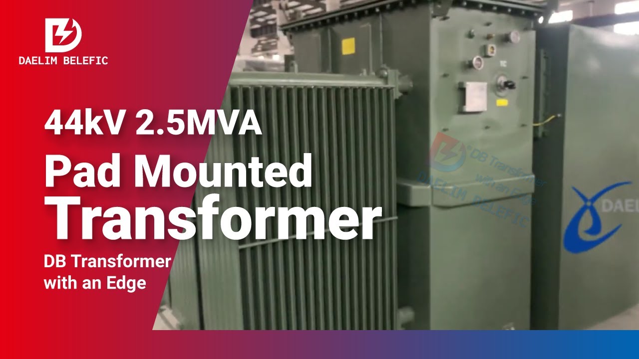 44kV 2.5MVA Pad Mounted Transformer | Daelim Transformer - YouTube