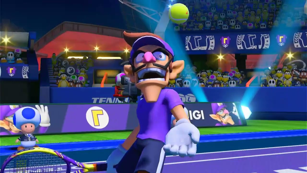 Mario Tennis Aces Simple Play Style - Chain Chomp vs Waluigi - YouTube