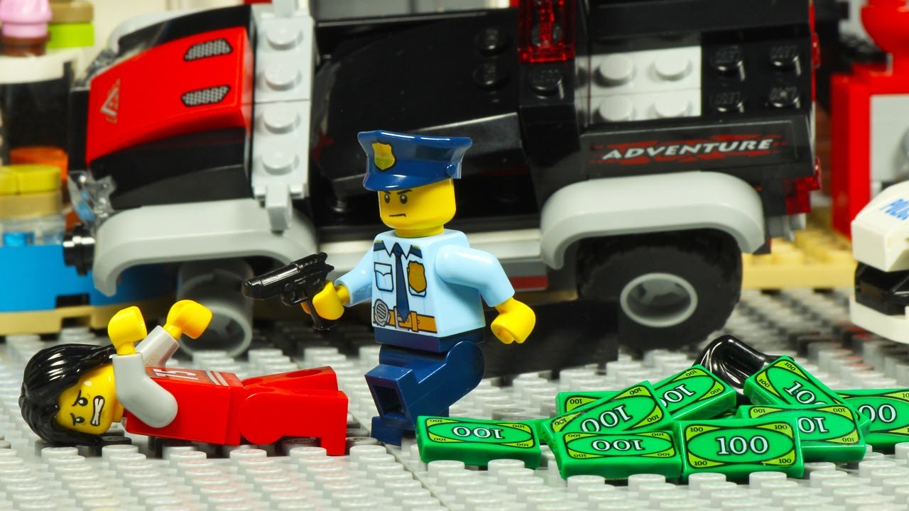 Lego City Bank Robbery Big Money Safe Robbery Secret Plan - YouTube