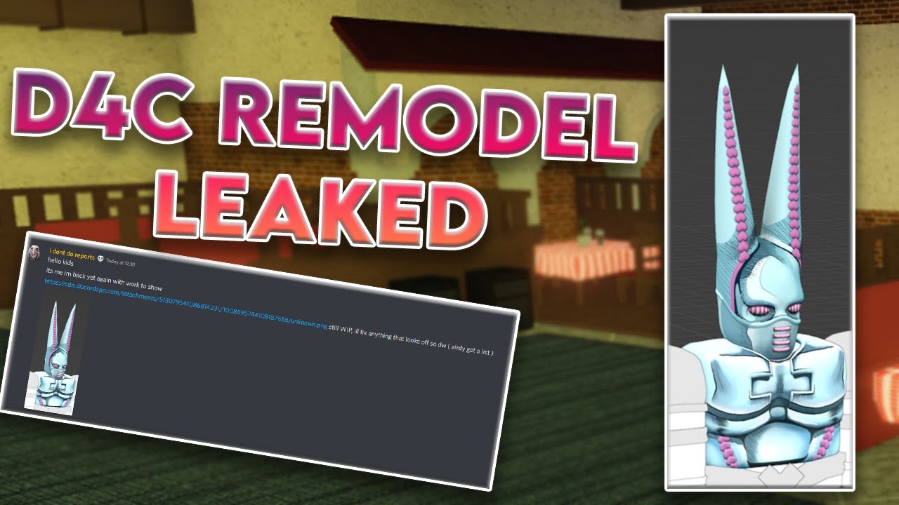 [YBA] D4C REMODEL LEAKED!? (COMING SOON) - YouTube