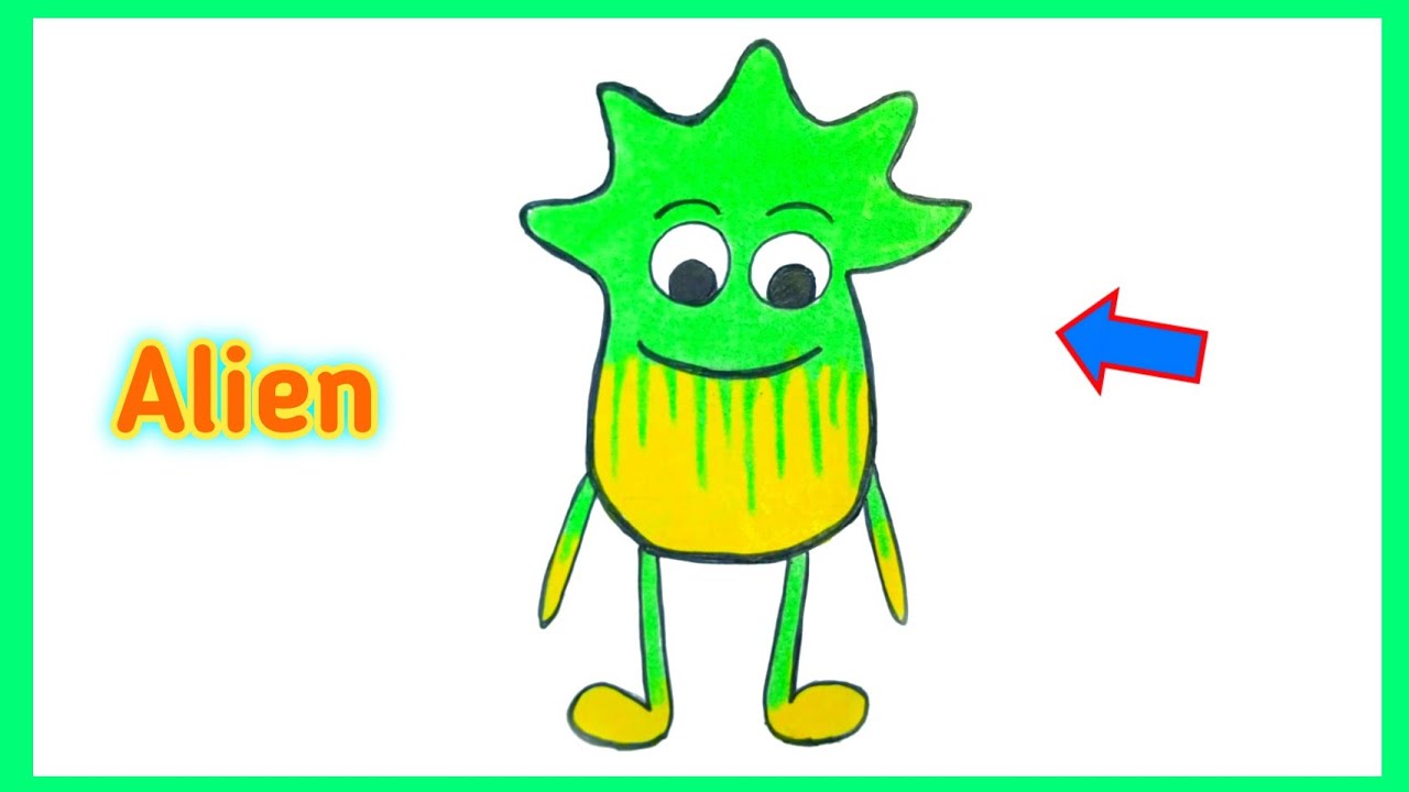 How to Draw an Alien Drawing | Alien Drawing easy | Alien Drawing ...