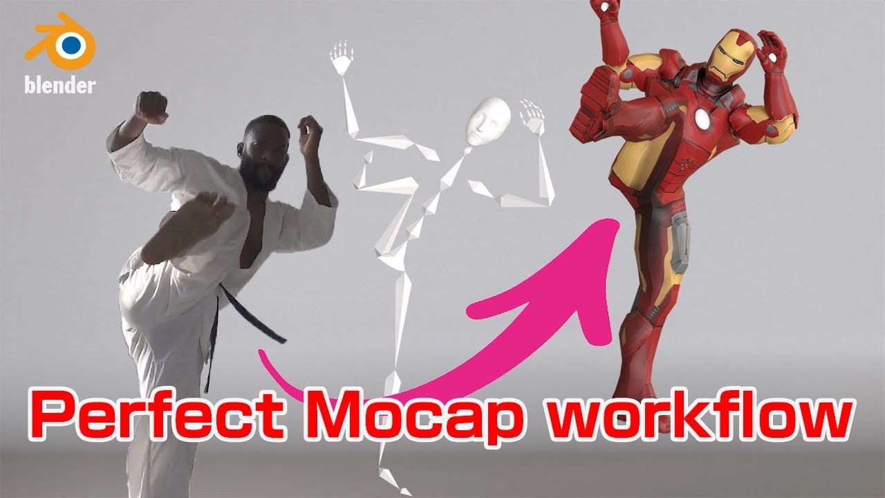 【Perfect Mocap workflow】motioncapture from Movie | blender4.0 & Mixamo ...