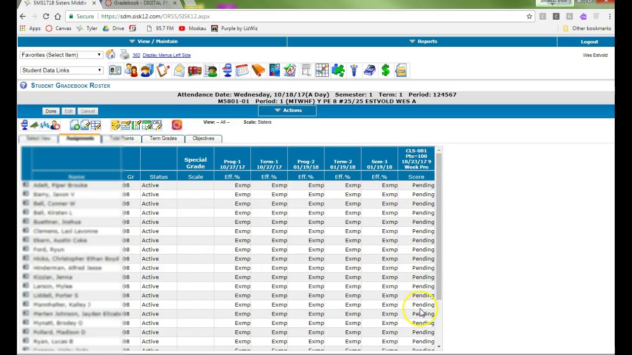 SMS Staff - Progress Report Grades to Tyler SIS - YouTube