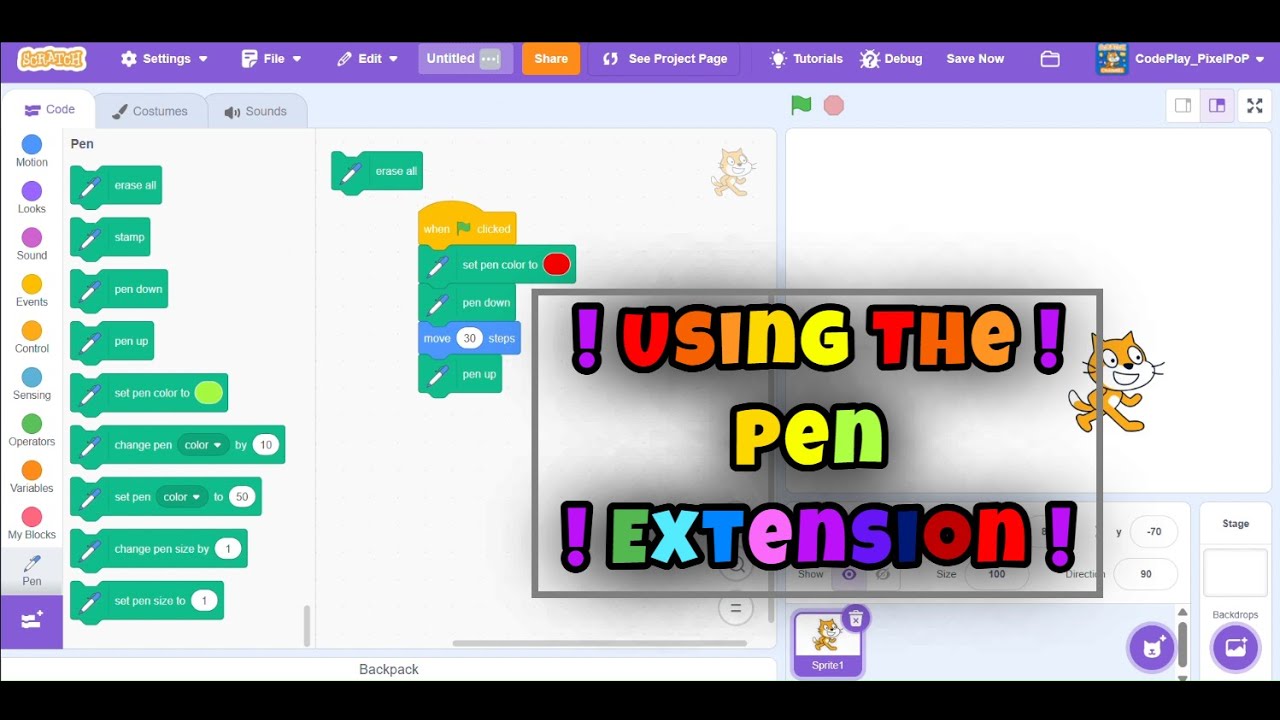 Using The Pen Extension - YouTube