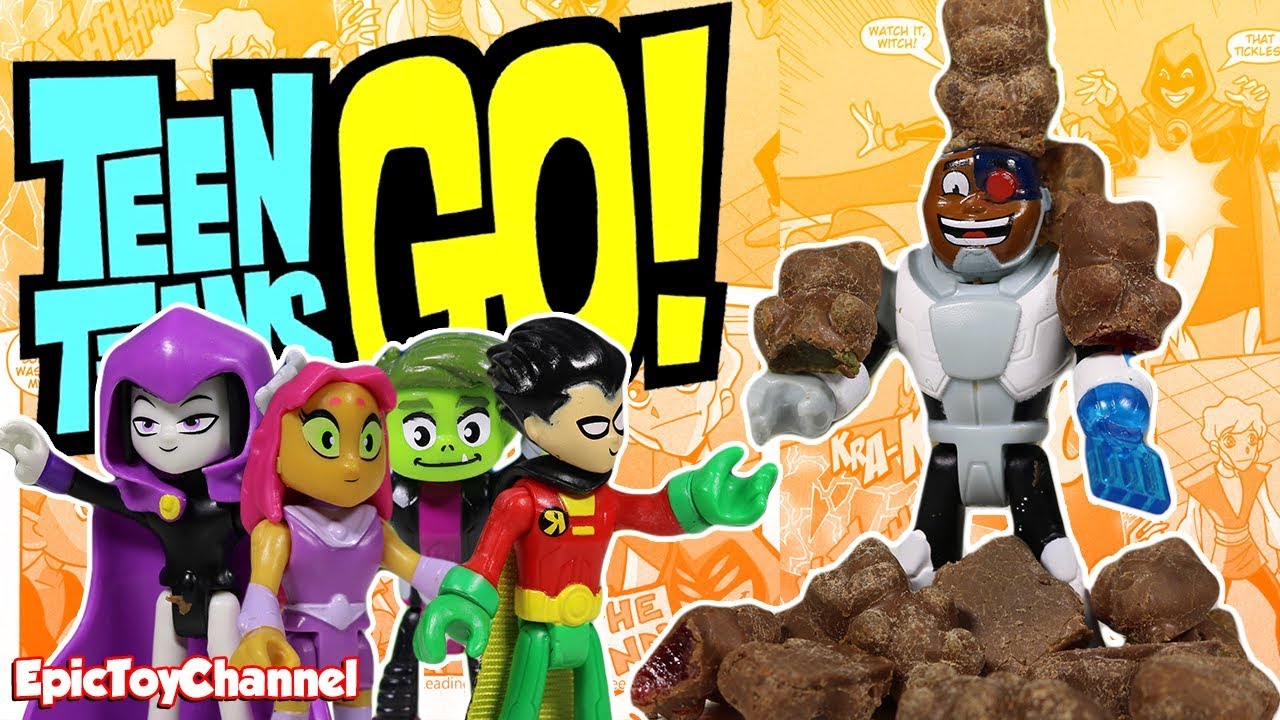 Teen Titans Go! New Imaginext Cyborg Attacked by Chocolate Gummy Bears ...