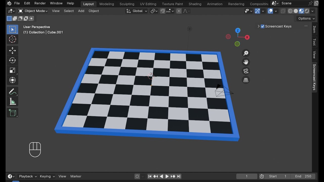 Tutorial basic 3D blender pemula | membuat papan catur - YouTube