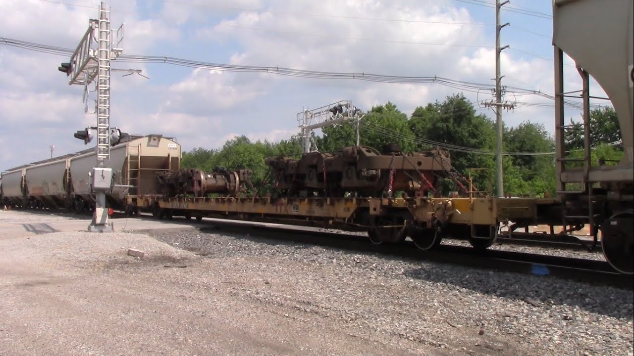 NS 122 with NS 7539 and NS 9894 Departing Frankfort, Indiana - YouTube