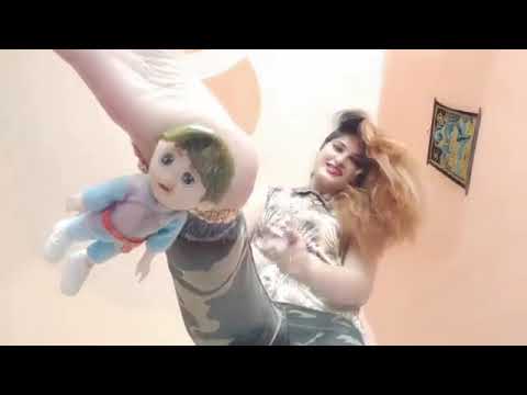 Feet trampling with toy 