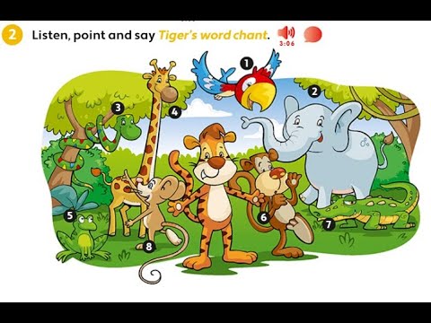 PB pg. 51 - Activity 2 - Listen, point and say. Tiger´s word chant ...