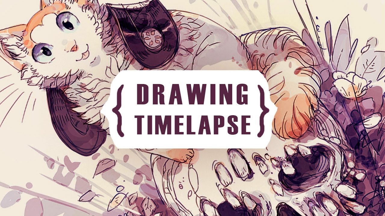 My first art youtube video! || Drawing timelapse/speedpaint - YouTube