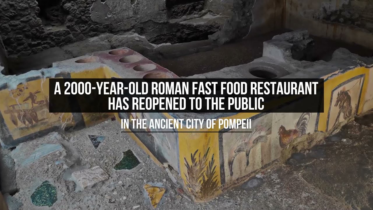 Ancient Roman Fast Food Outlet Unveiled In Pompeii - YouTube