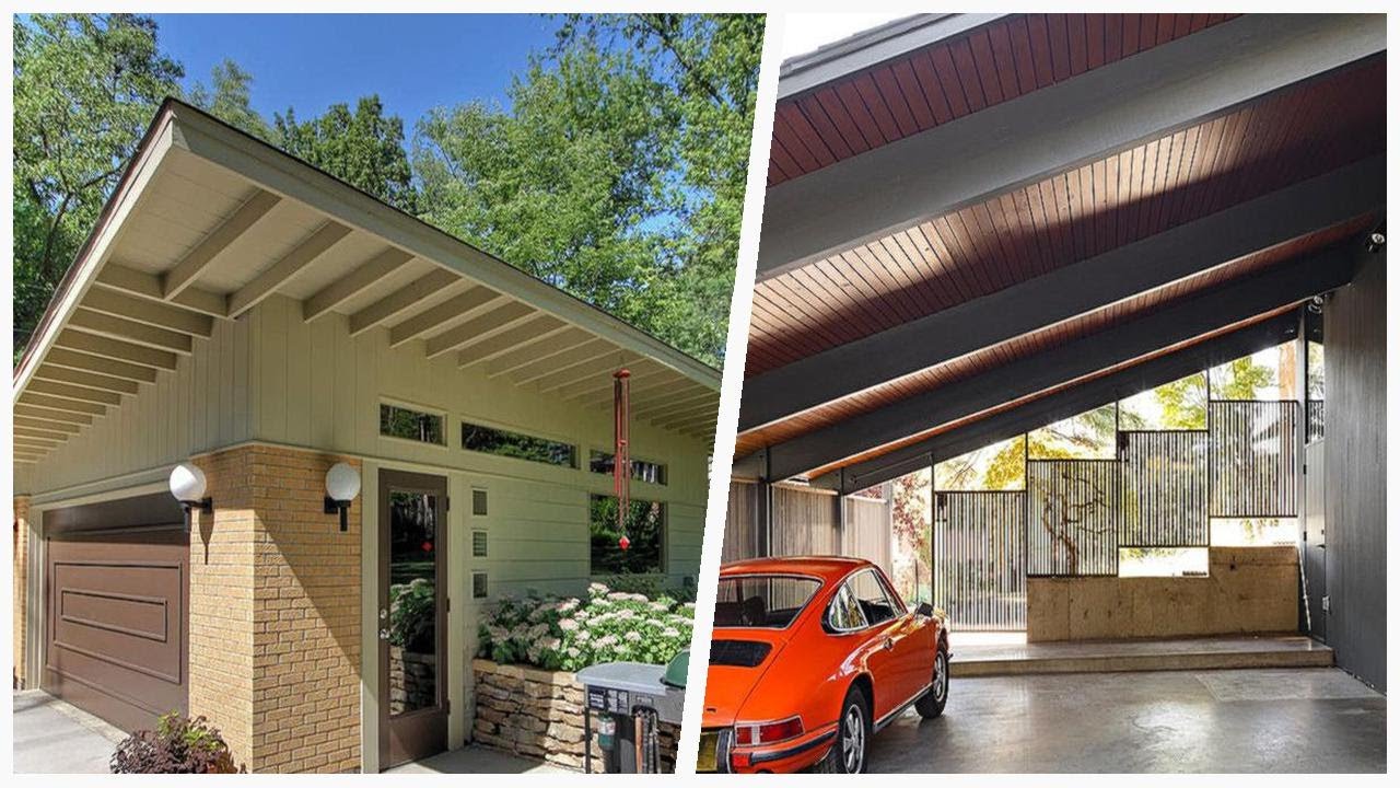 75 Mid-century Modern Garage Design Ideas You'll Love 🔴 - YouTube