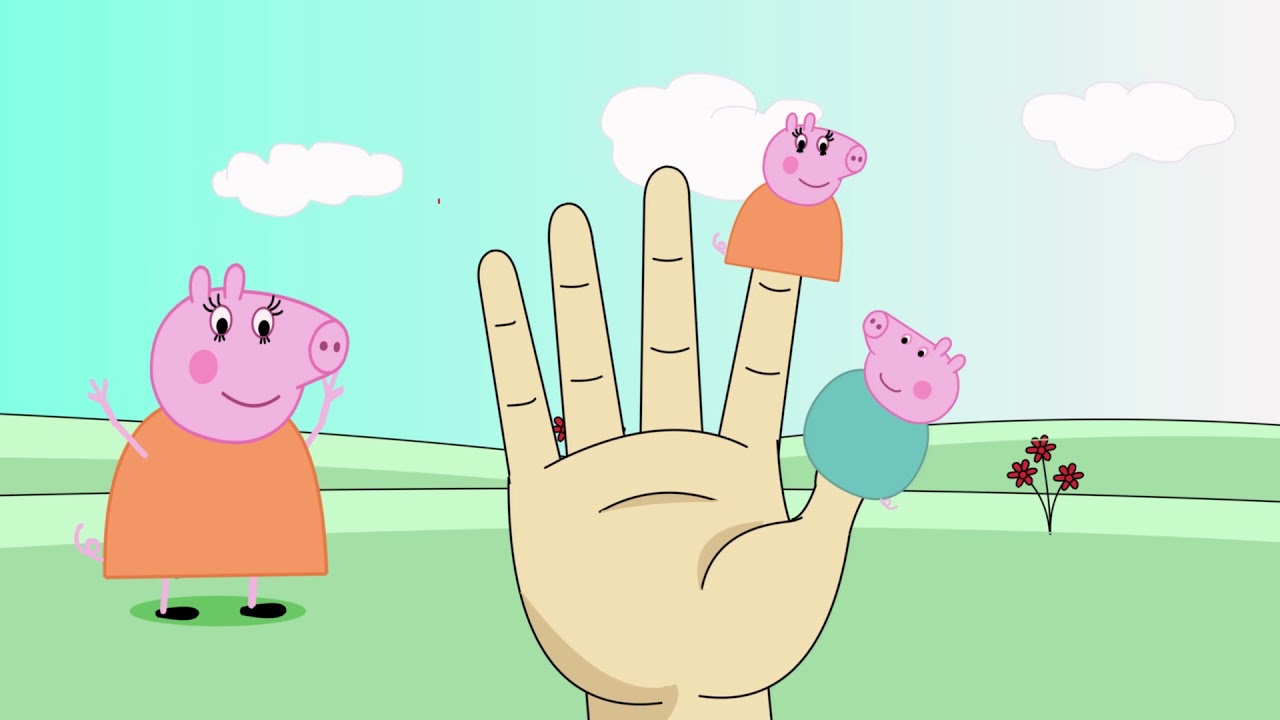 Peppa Pig Finger Family Nursery Rhyme for Children - YouTube