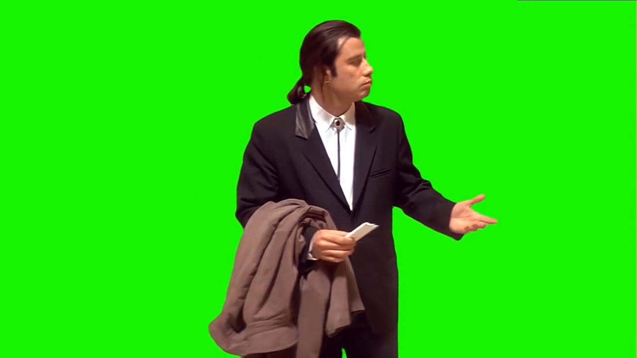 John Travolta Pulp Fiction Meme - Green Screen & Color Correction ...
