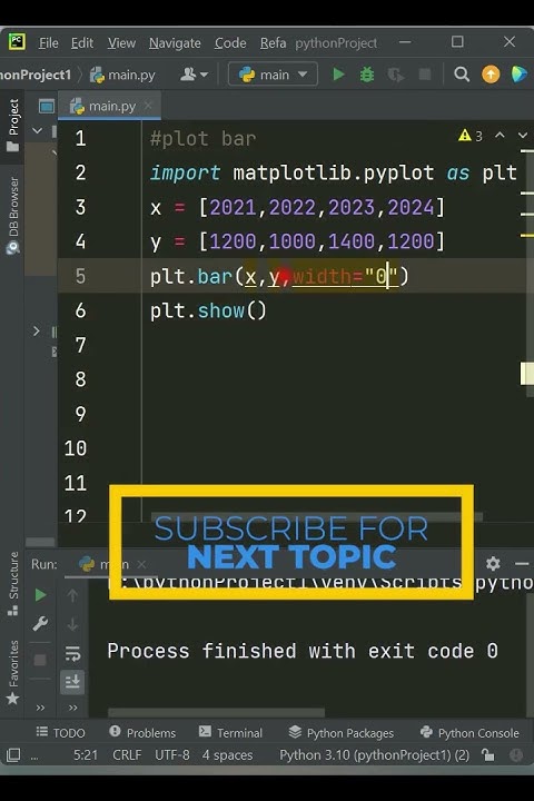plot bar in python using matplotlib part7/mega trend systems computer education - YouTube