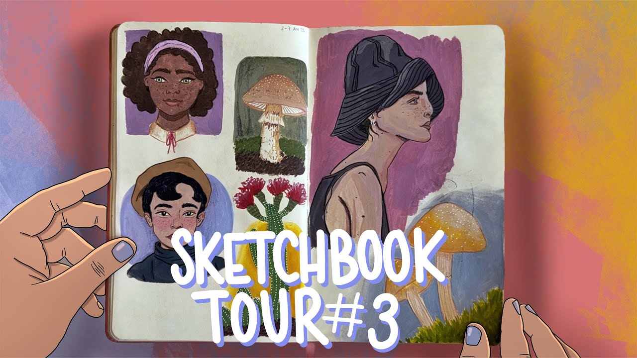 SKETCHBOOK TOUR #3 (Music only flip through♫) - YouTube