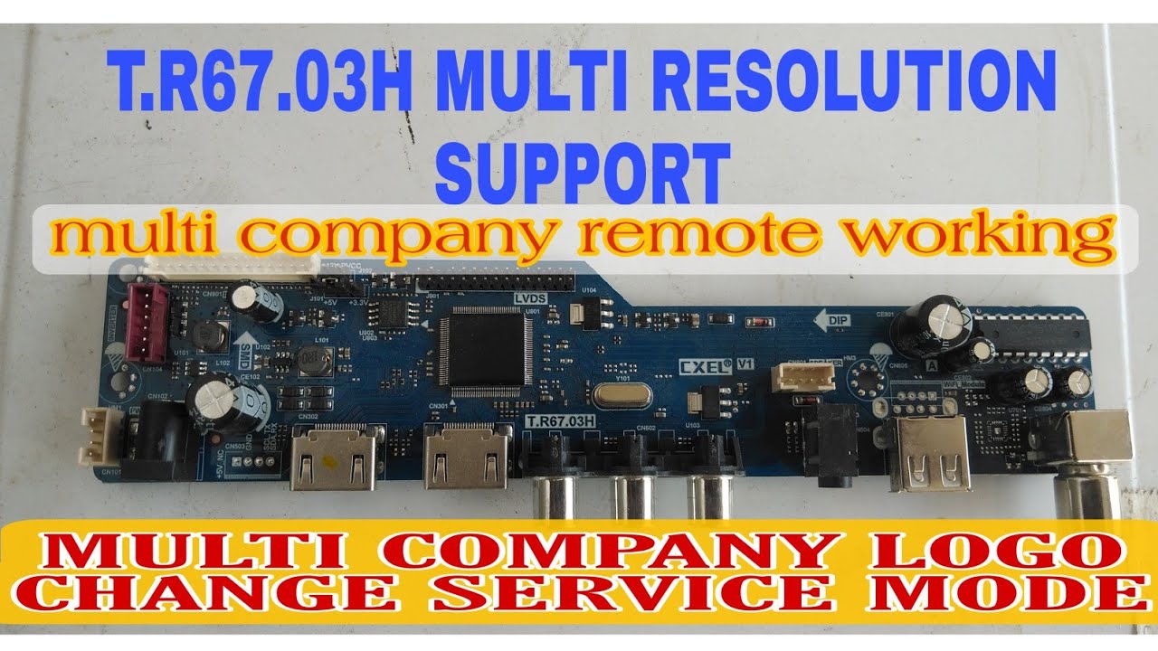 T.R67.03H UNIVERSAL LED LCD TV MOTHERBOARD NO NEED SOFTWARE 14 TO 50 ...