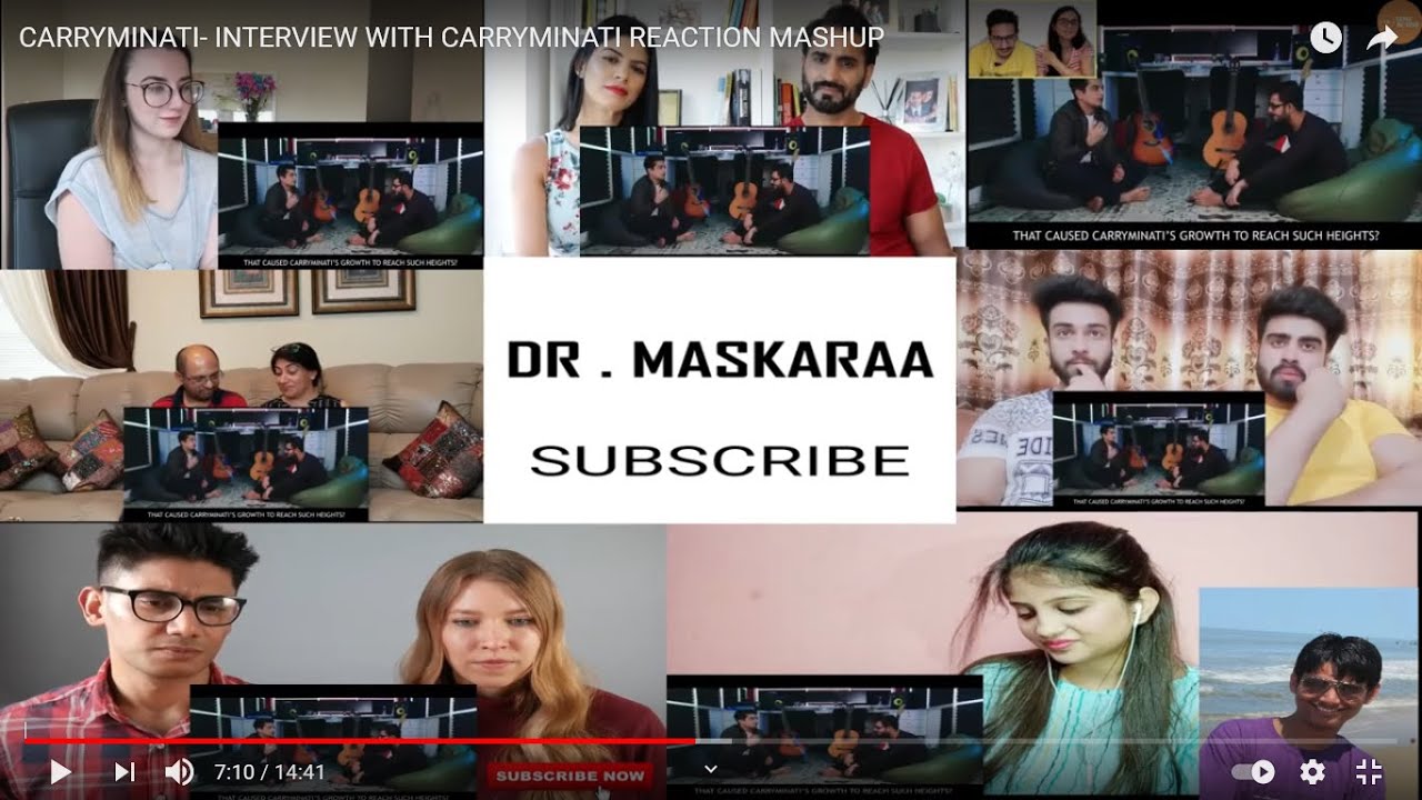 CARRYMINATI- INTERVIEW WITH CARRYMINATI REACTION MASHUP - YouTube