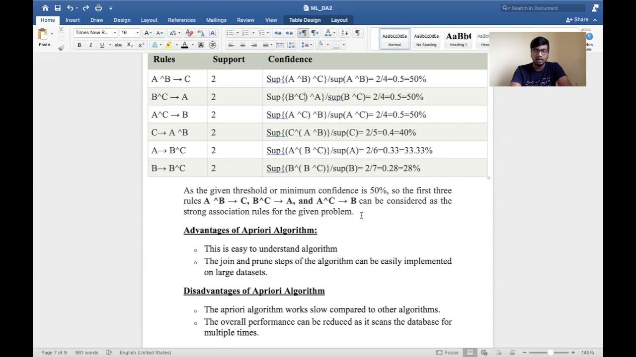 19BCE1425 Apriori Algorithm using Rapid Miner - YouTube