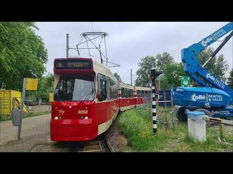 HTM tramlijn 6 Leidschendam Noord - Den Haag Leyenburg v.v. | BN GTL8 3052 | 2021 - YouTube