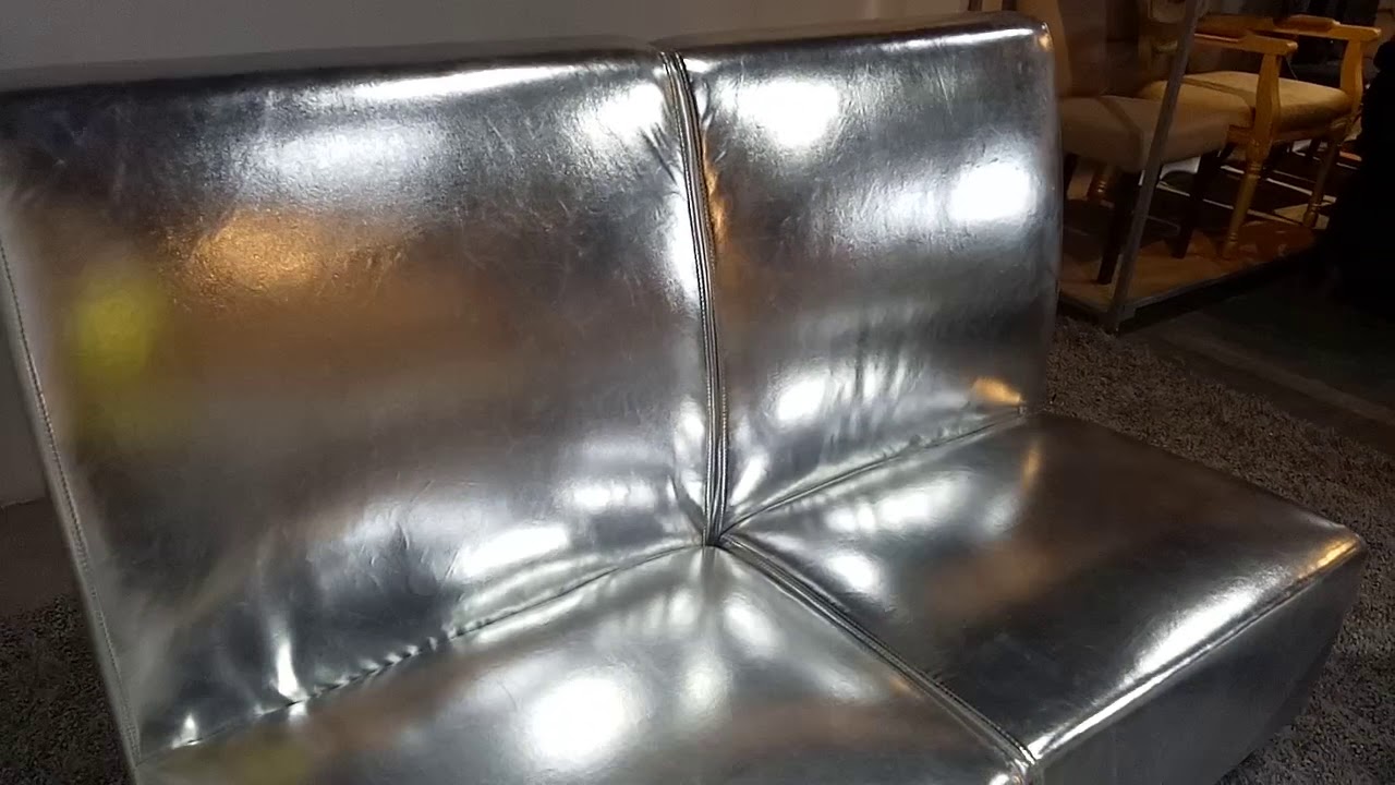 Beautiful and fancy silver color sofa set - YouTube