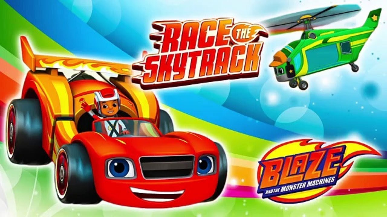 Learn Colors - Blaze and the Monster Machines Race the Skytrack - YouTube